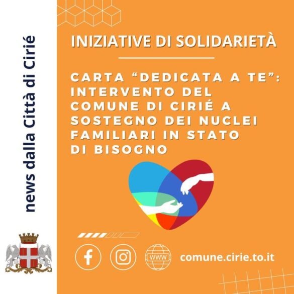 🔴 Carta “Dedicata a te”: intervento del Comune di Cirié a sostegno dei ...